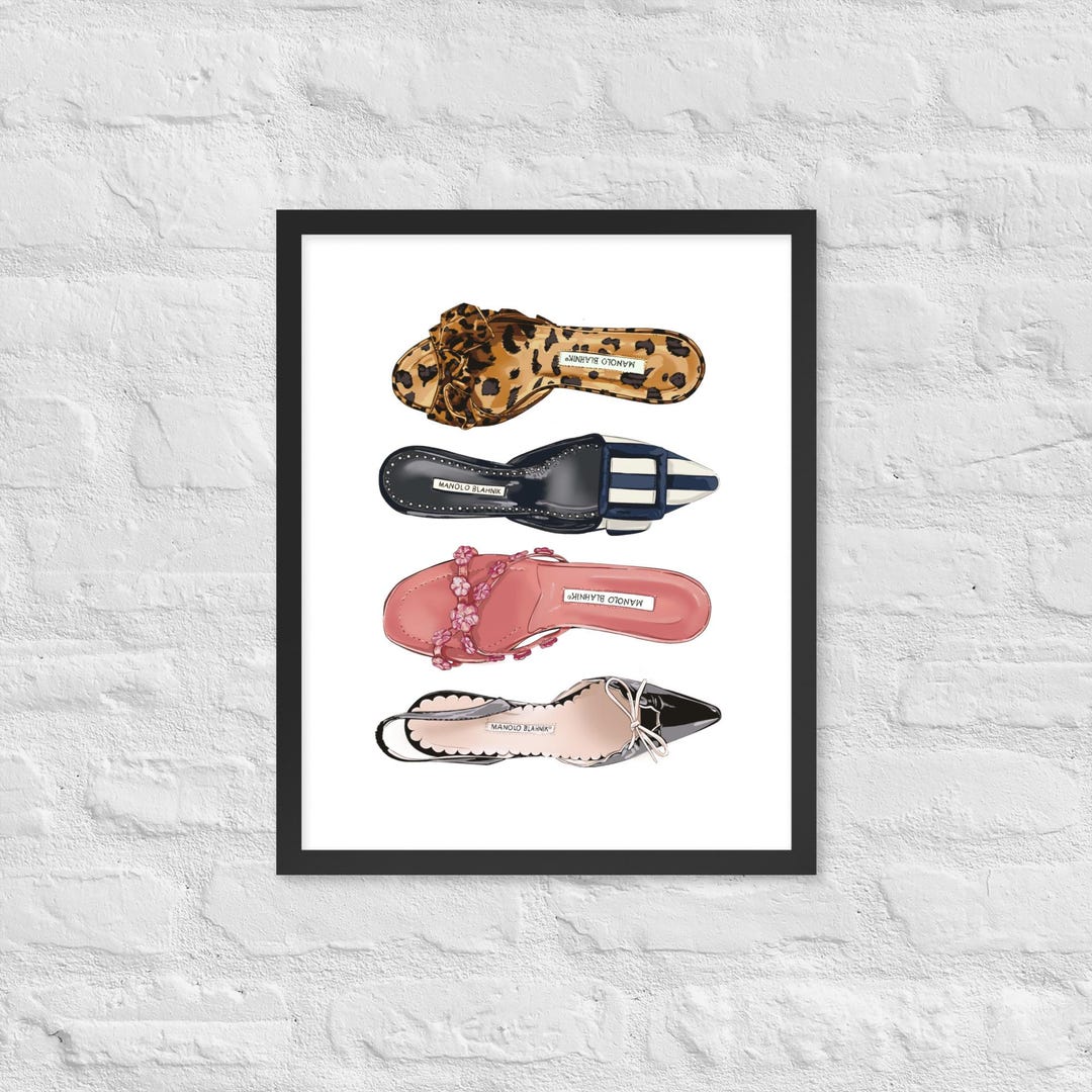 Monolo Bhlanik's Collection Framed Art Print | SATC Colourful ...