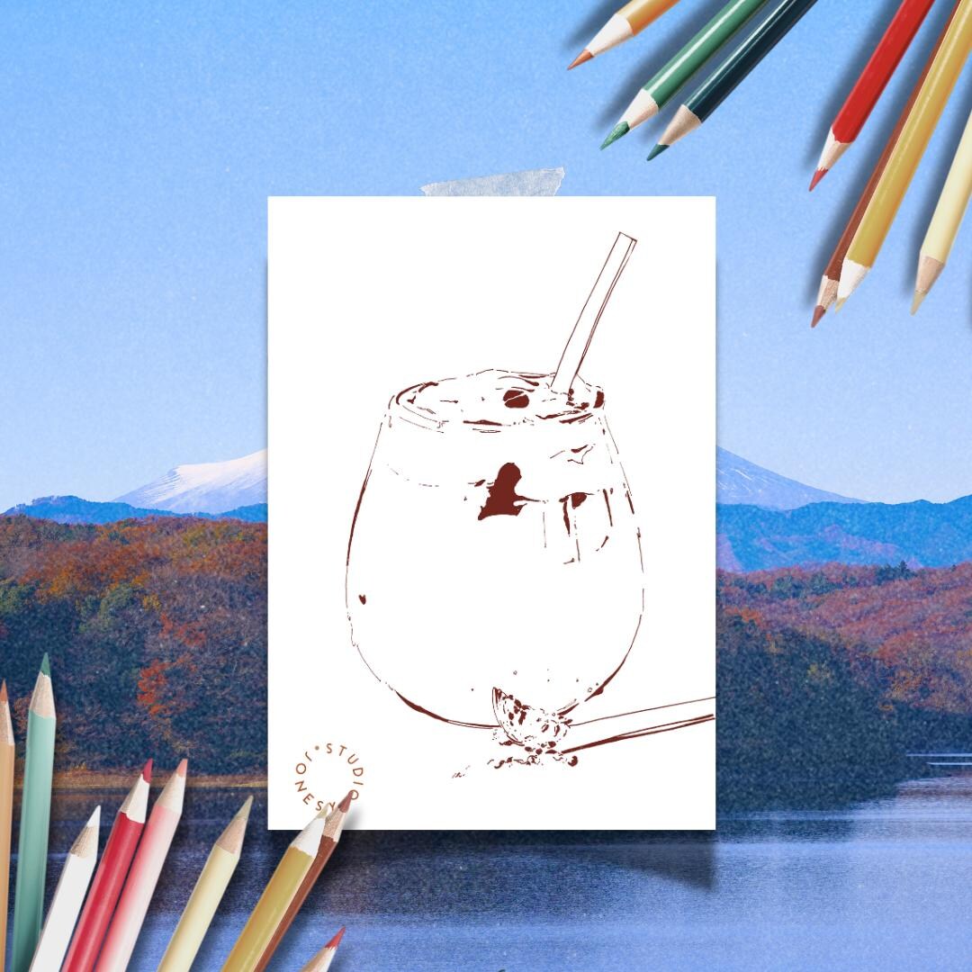 Matcha Tea Colouring Page for Adults and Kids Relaxing Printable Design ...