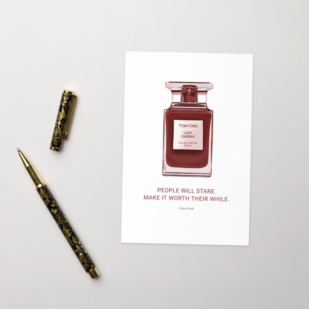 Tom Ford Perfume Blank Greetings Card With Envelope | Luxury ...