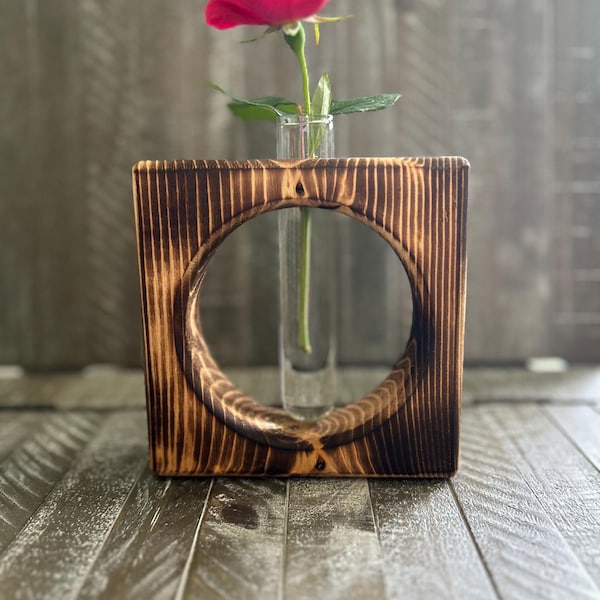 Wooden Bud Vase - Etsy