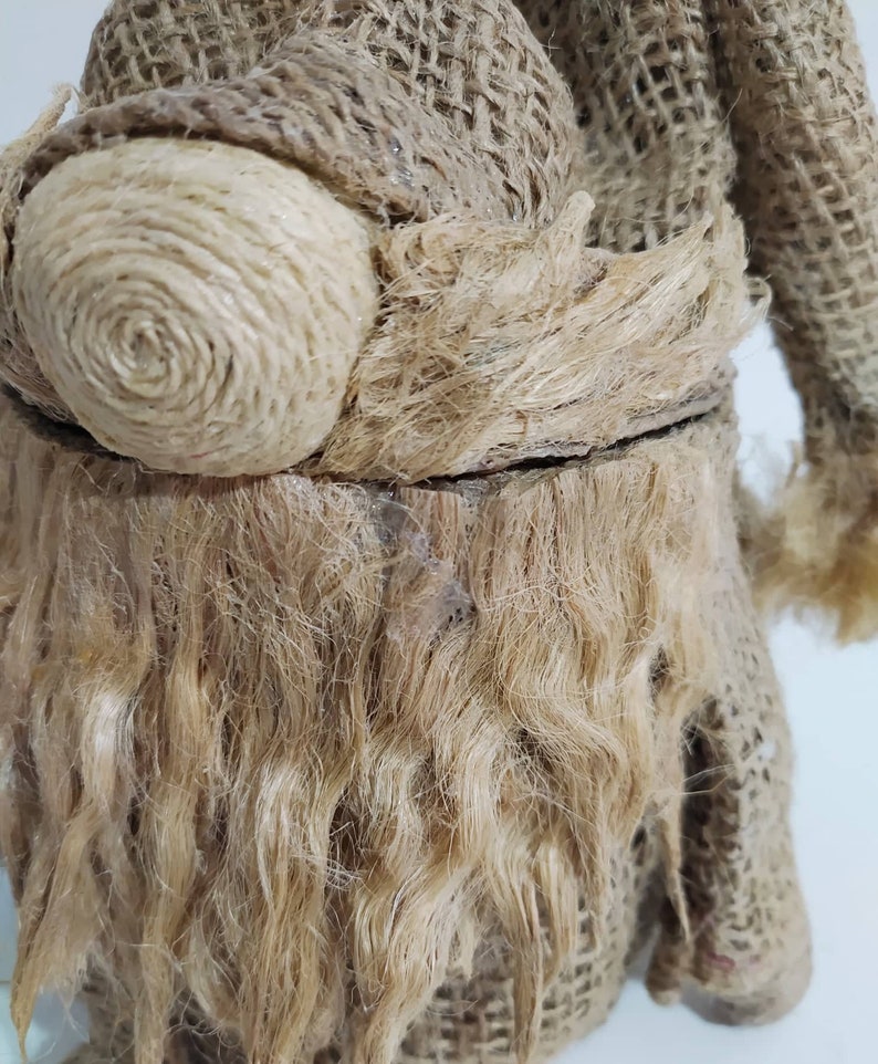 Jute and Burlap Christmas Gnome Jar,candy Box,scandinavian Gnome ...