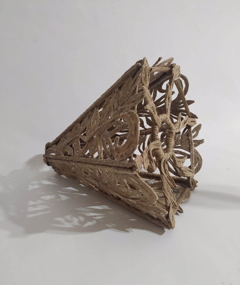Handmade Jute Filigran Light Fixture, Jute and Cork, Exclusively ...