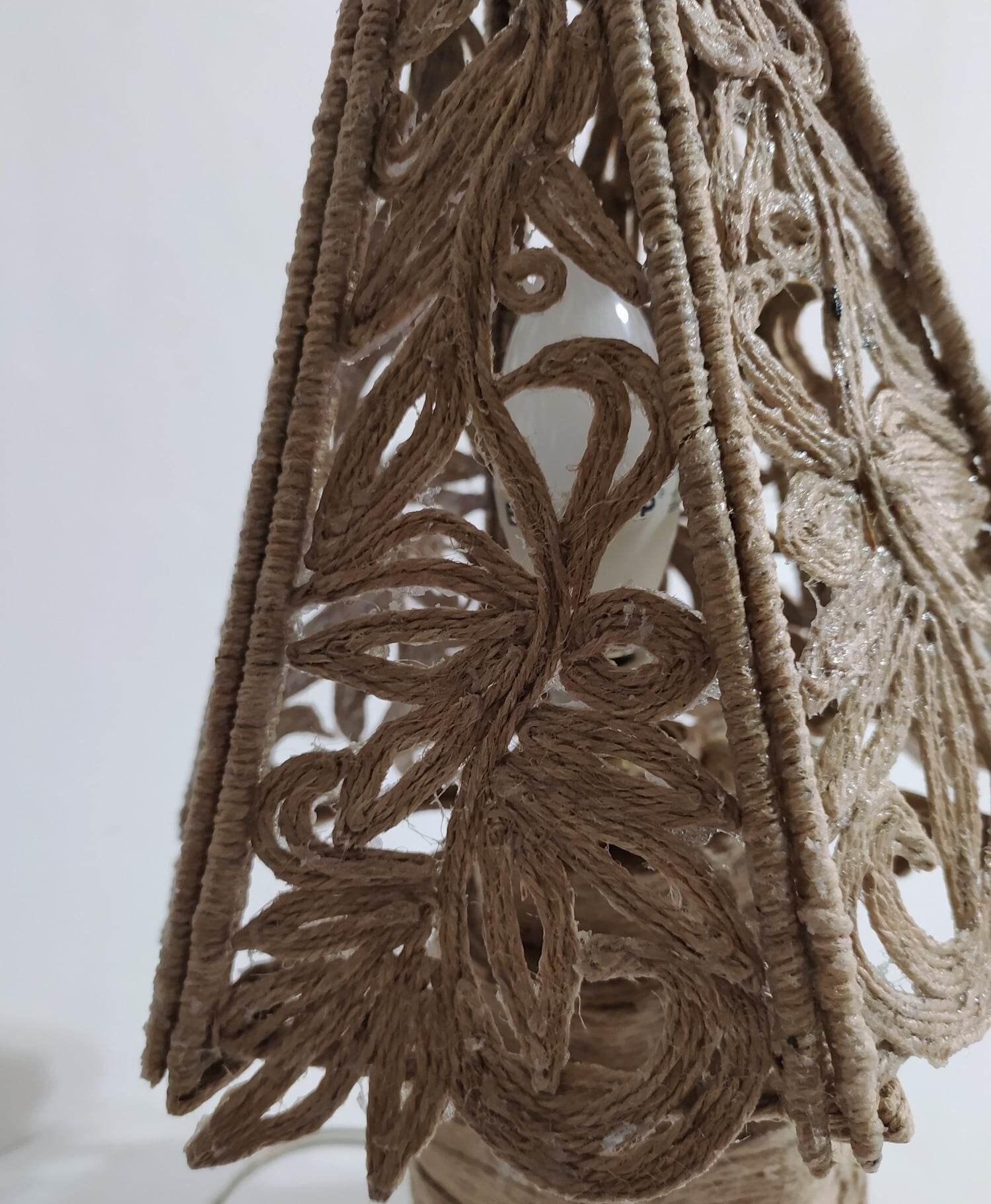 Handmade Jute Filigran Light Fixture, Jute and Cork, Exclusively ...