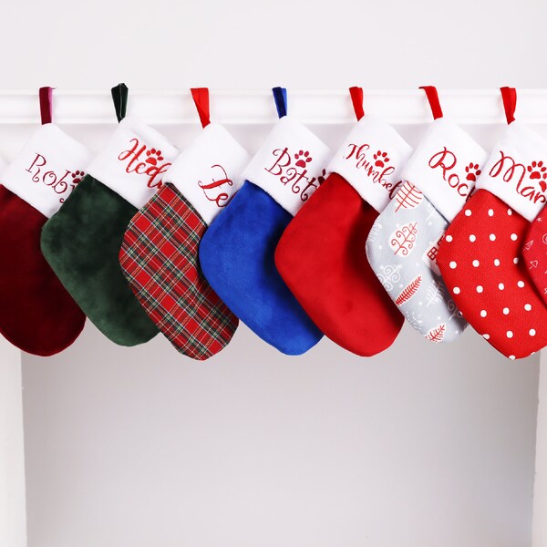 Embroidered Velvet Stocking - Etsy