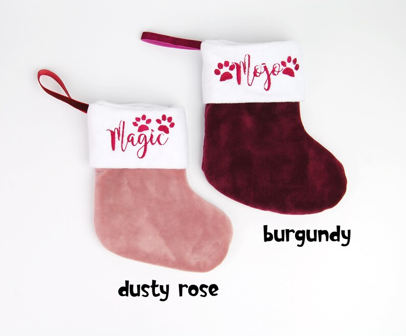Mini Velvet Stocking Personalized Embroidered With Name and - Etsy