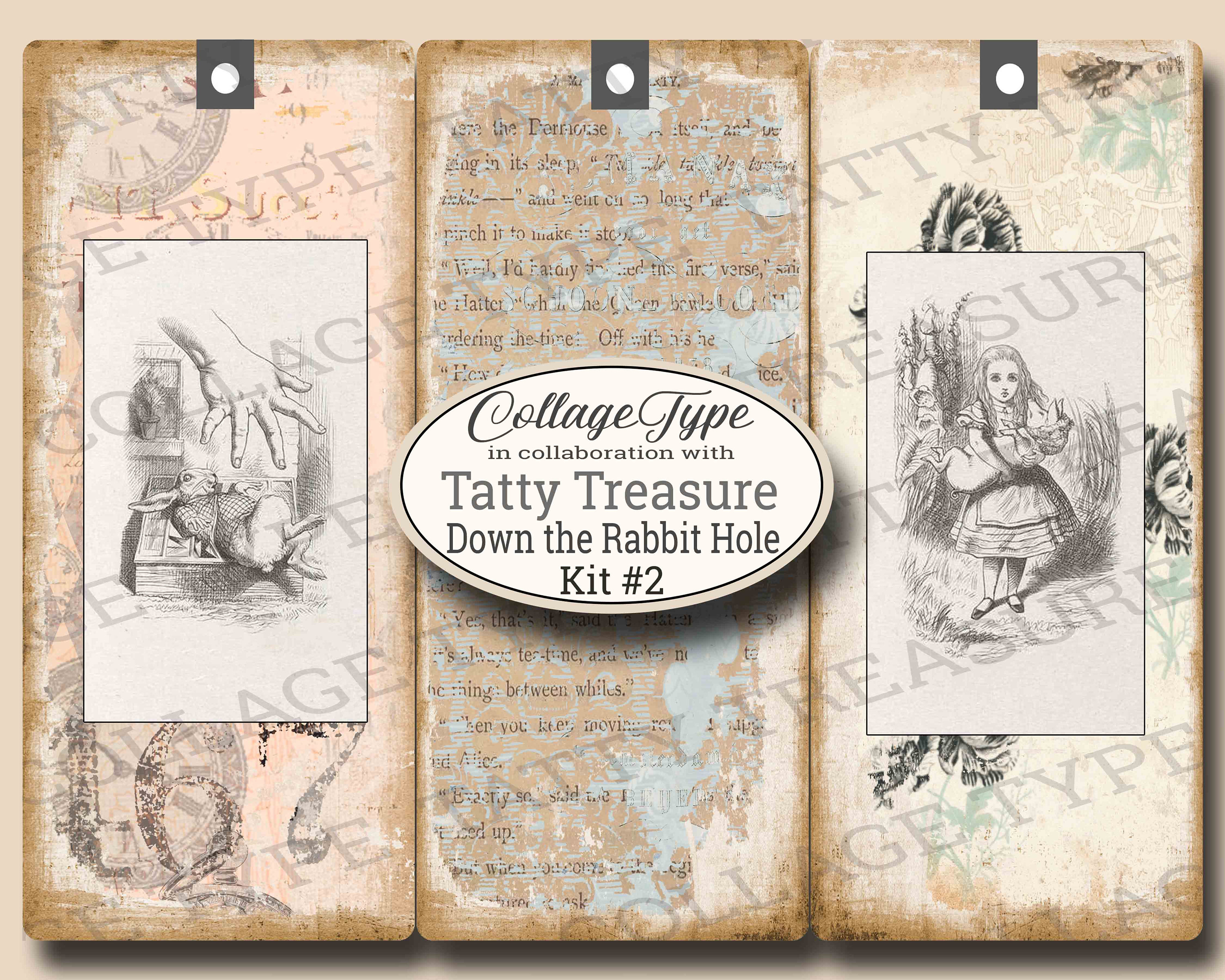 Down the Rabbit Hole Junk Journal Printable Kit Alice in - Etsy UK