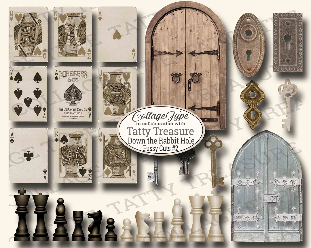 Down the Rabbit Hole Junk Journal Printable Kit, Alice in Wonderland ...