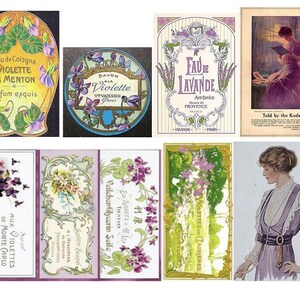 Purple Vintage Adverts & Postcards - Ephemera Digital Download - 12 ...