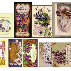 Purple Vintage Adverts & Postcards - Ephemera Digital Download - 12 ...