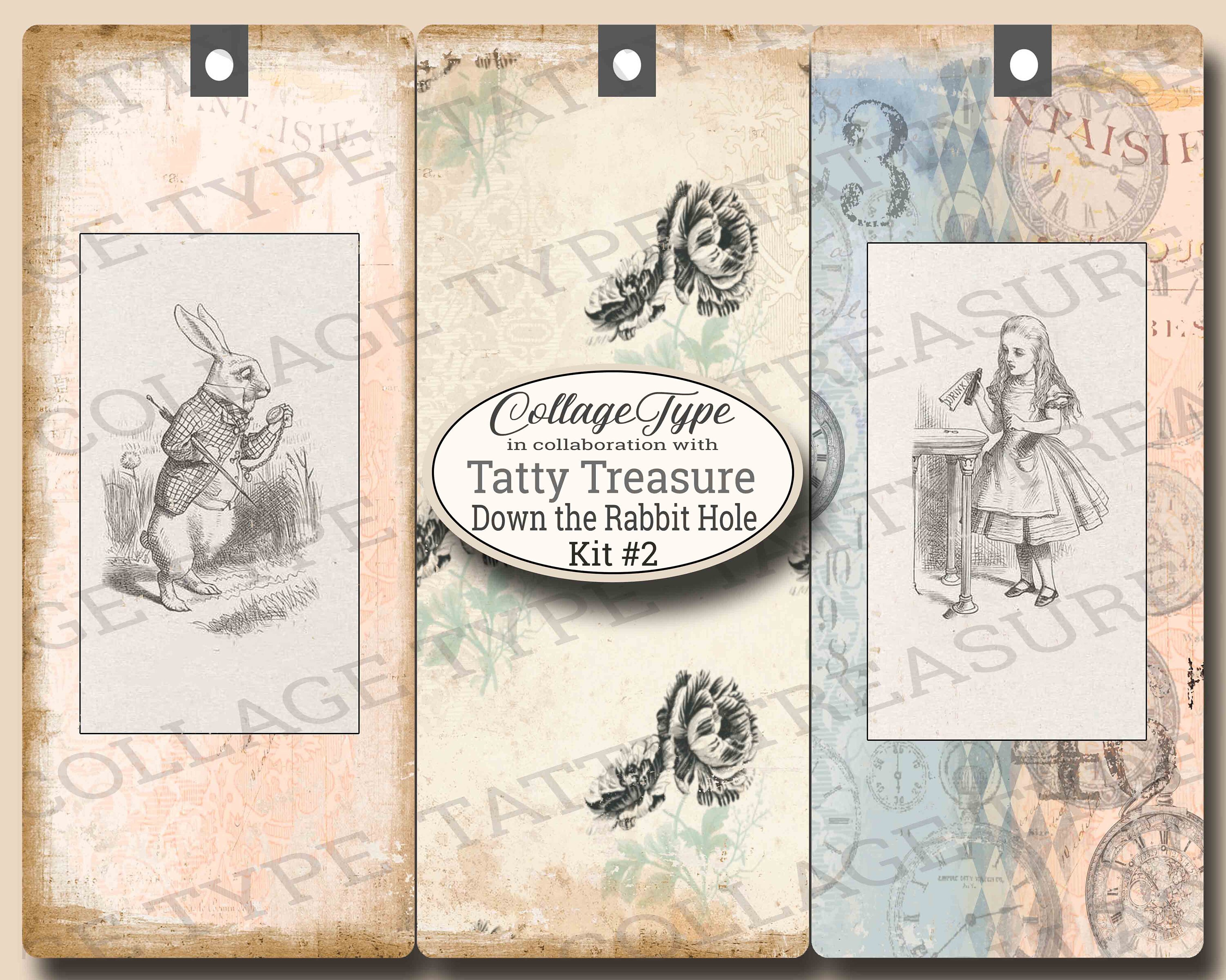 Down the Rabbit Hole Junk Journal Printable Kit Alice in - Etsy UK