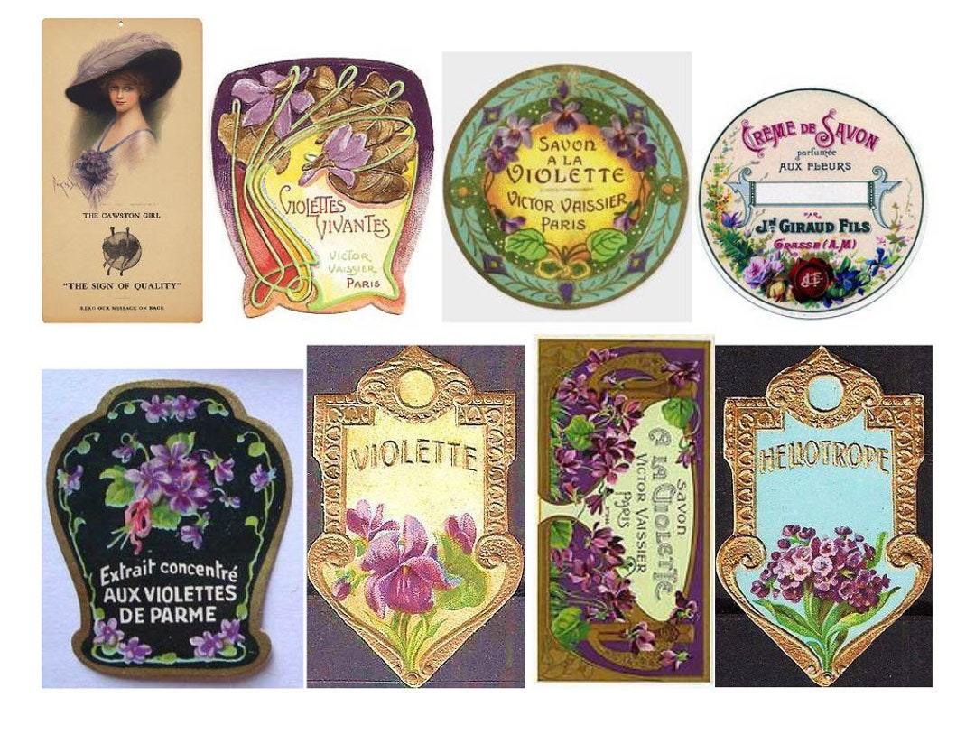 Purple Vintage Adverts & Postcards - Ephemera Digital Download - 12 ...
