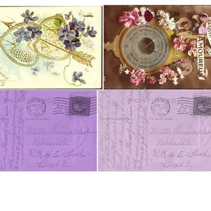 Purple Vintage Adverts & Postcards - Ephemera Digital Download - 12 ...