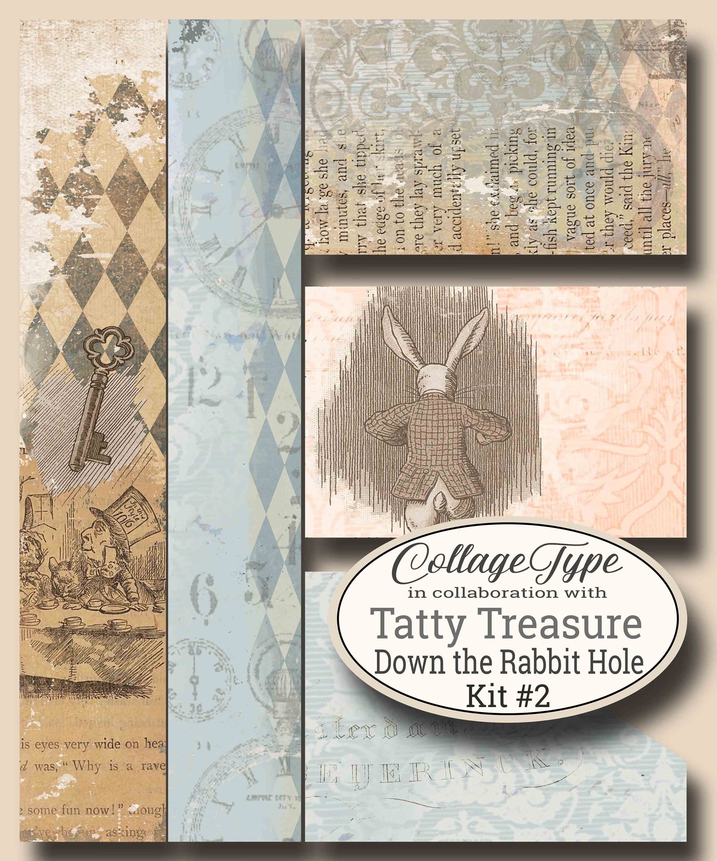 Down the Rabbit Hole Junk Journal Printable Kit Alice in - Etsy UK