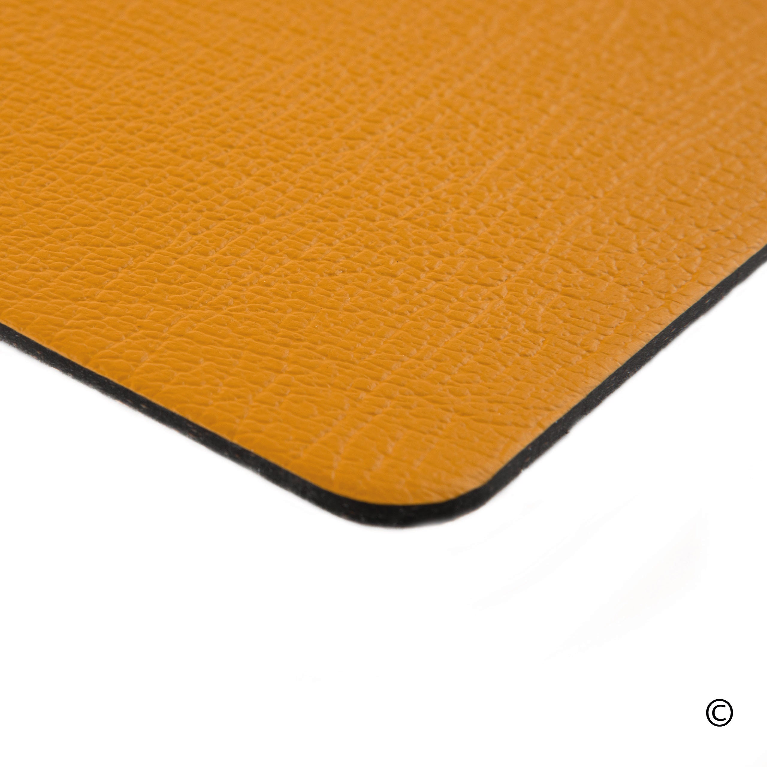 Large Leather Place mats Sets Of 6 Mustard Yellow table mats | Etsy