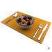 Large Leather Place Mats Sets of 6 Mustard Yellow Table Mats - Etsy
