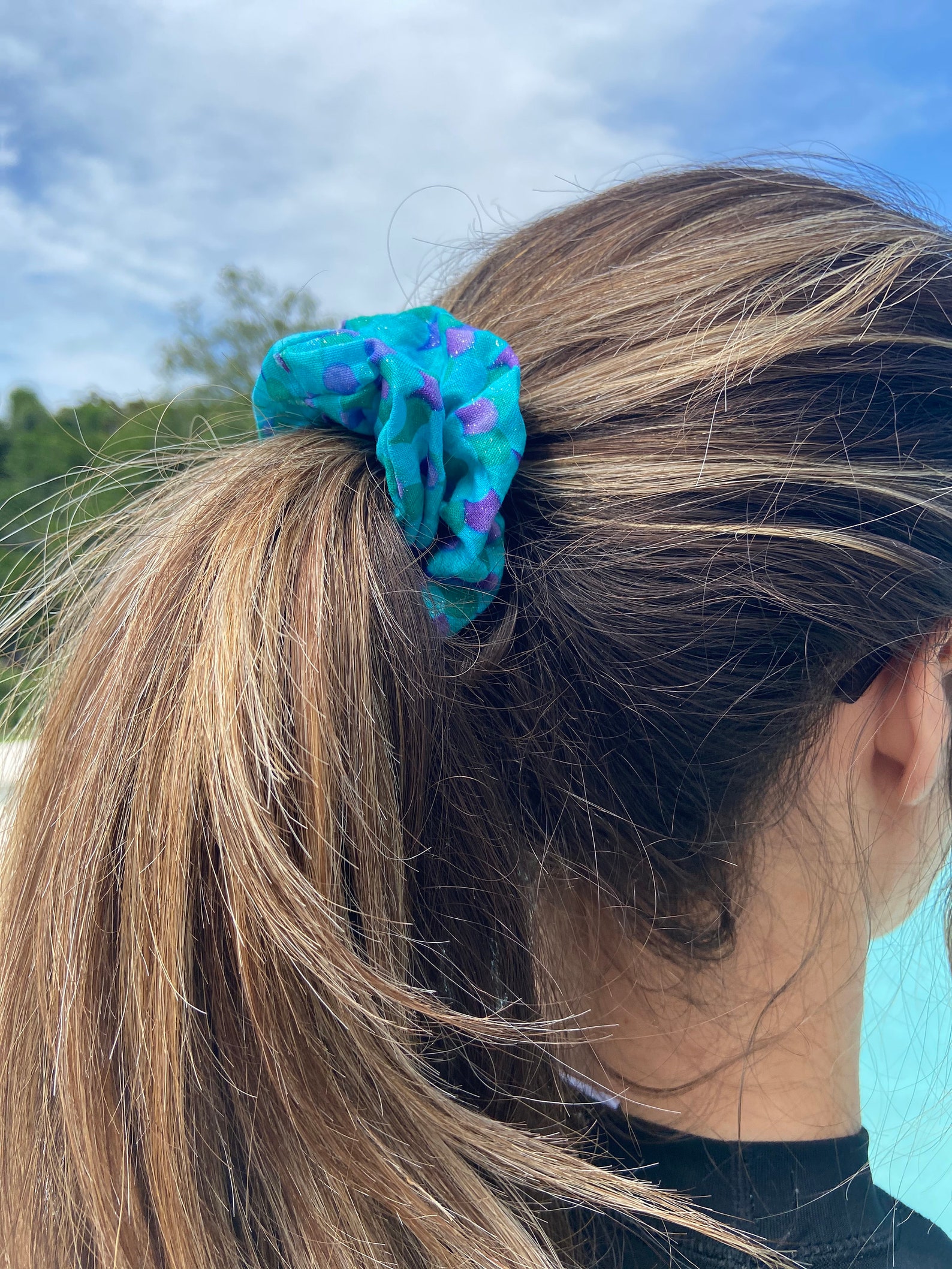 Mermaid Scales Scrunchie Ocean Scrunchie Beach Scrunchie Hair - Etsy