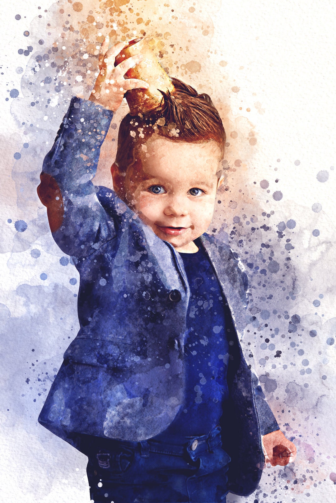 Watercolor Child Portrait - Etsy