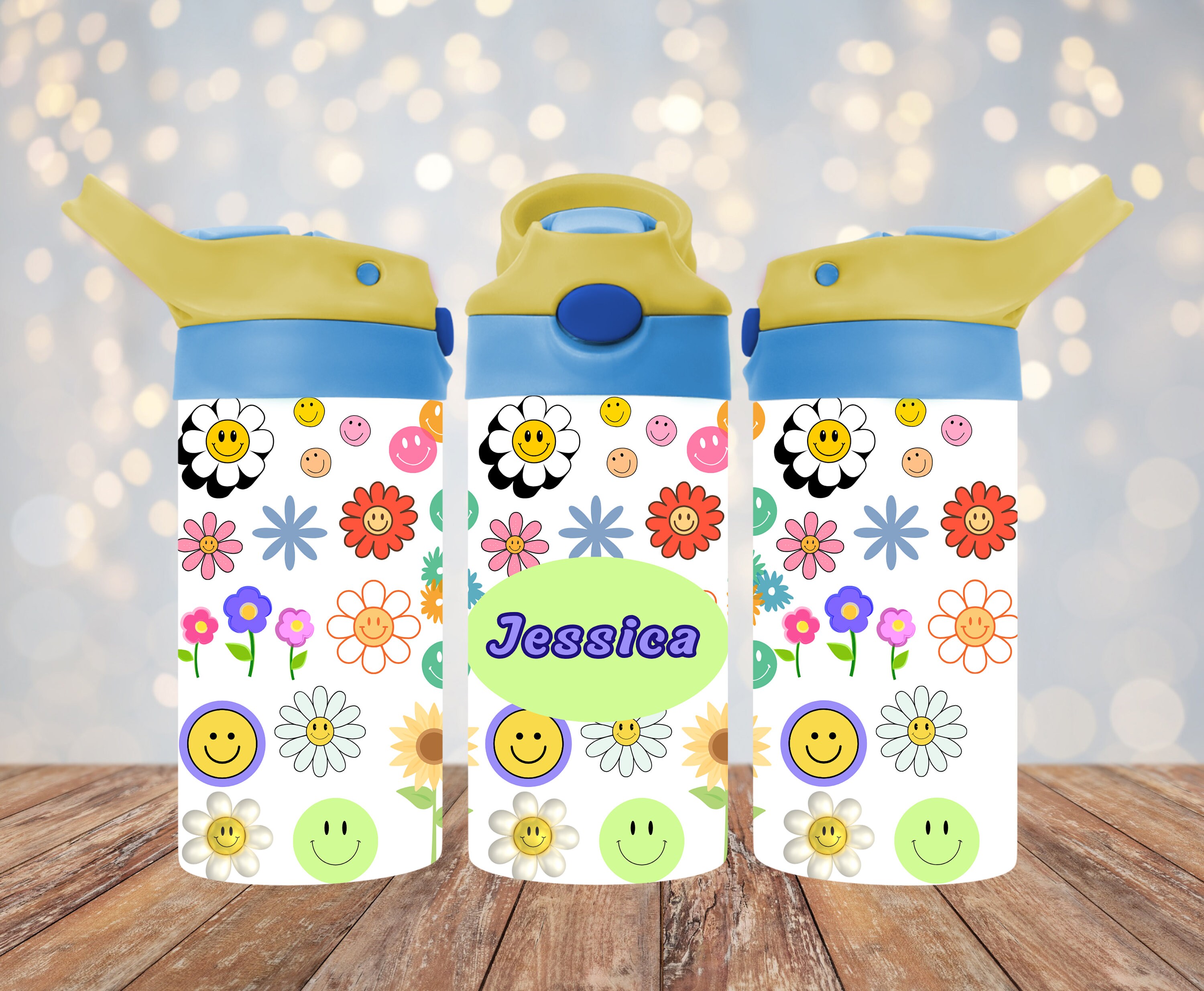 Smiley Face Water Bottle 70s Smiley Face Toddler Water - Etsy