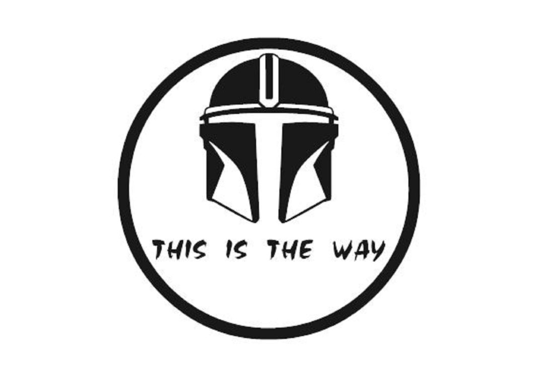 MANDALORIAN HELMET This the Way Decal 5.5h X 5.5w - Etsy