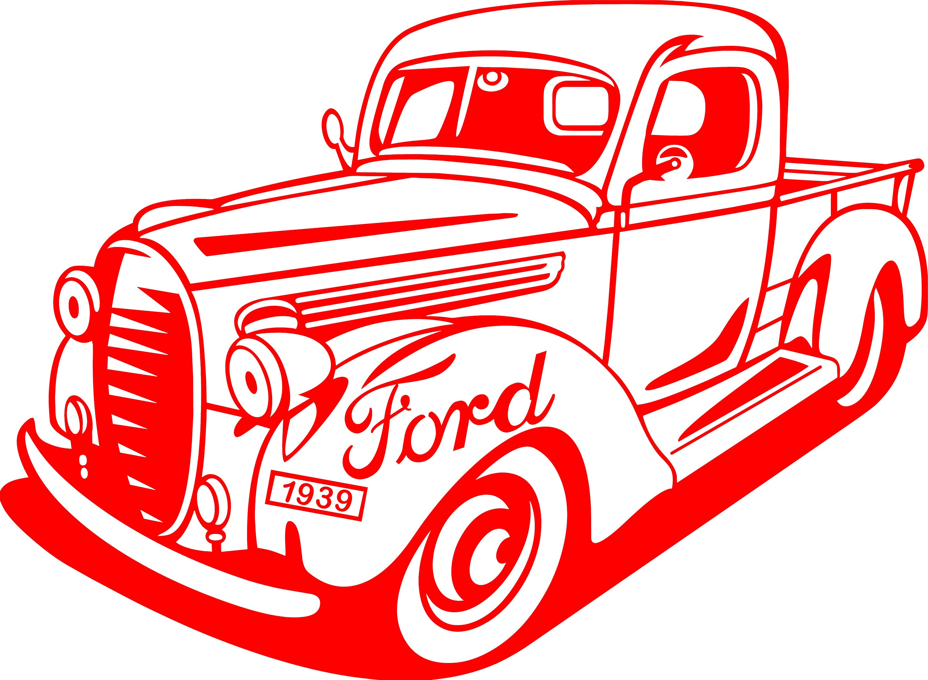 1939 Ford Truck Decal 7.6"w X 5.6"h - Etsy