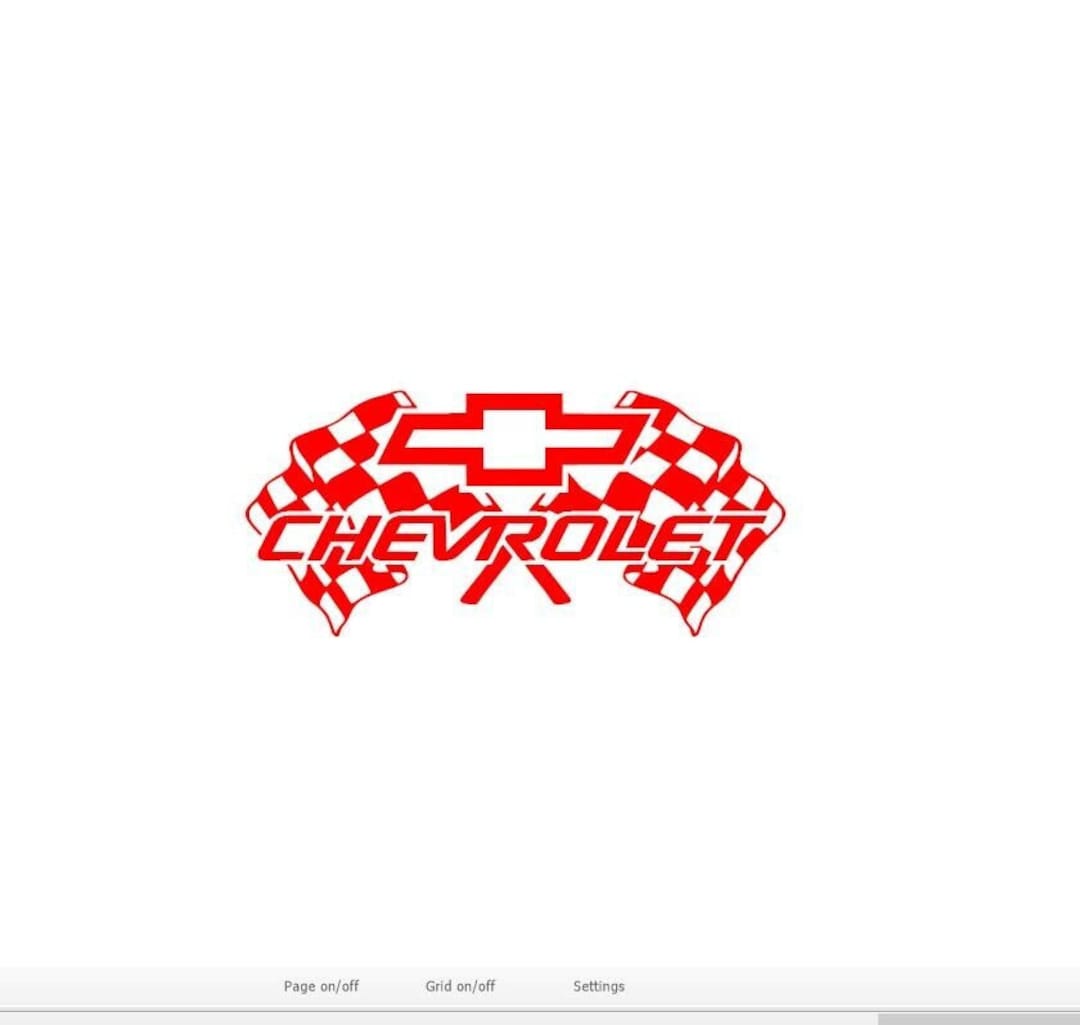 CHEVROLET BOWTIE With Racing Flags Decal, Your Choice of Colors 8.5"l X ...