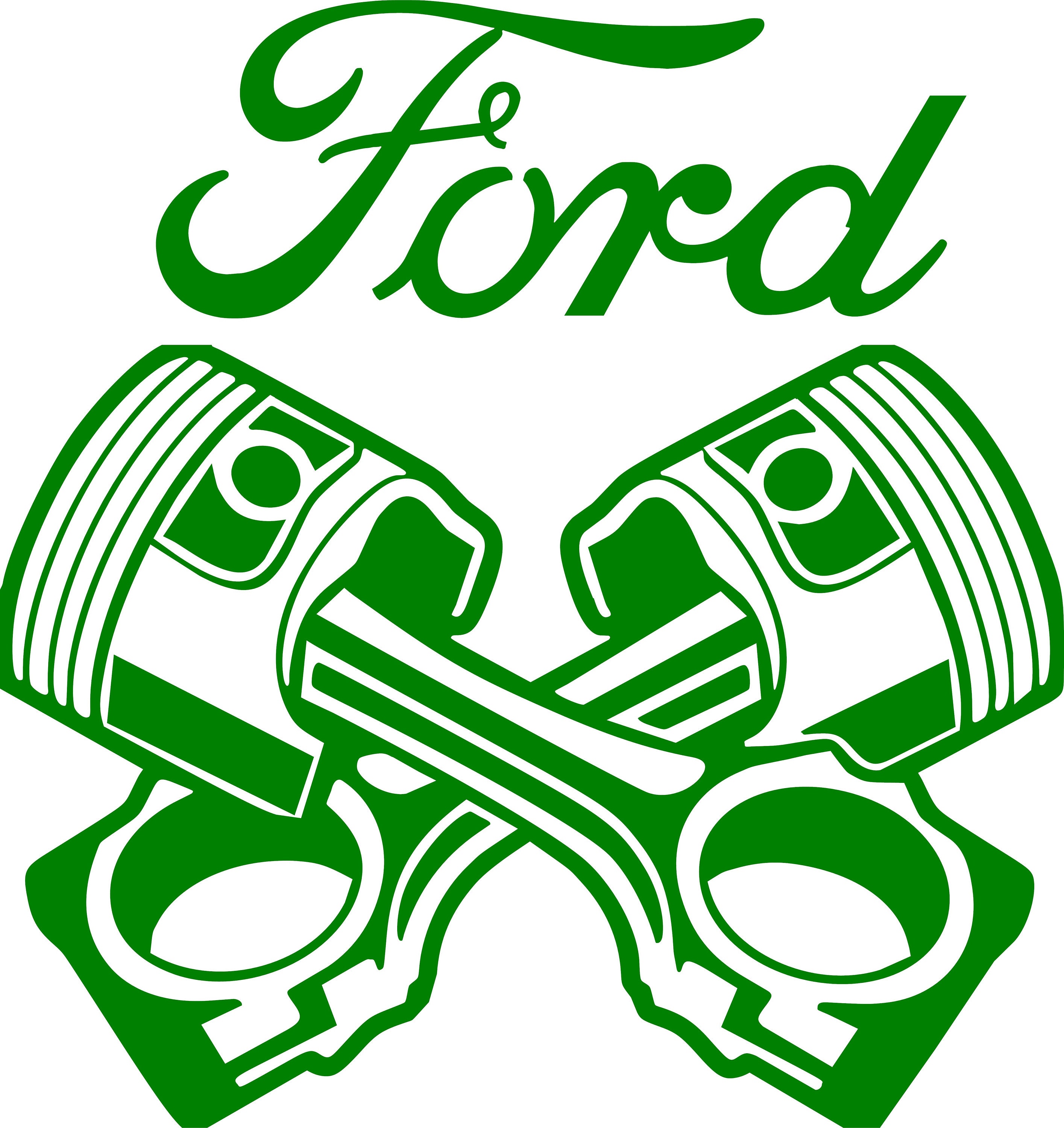FORD RACING Vinyl Decal Choice of Colors 6.0h X 5.7w - Etsy