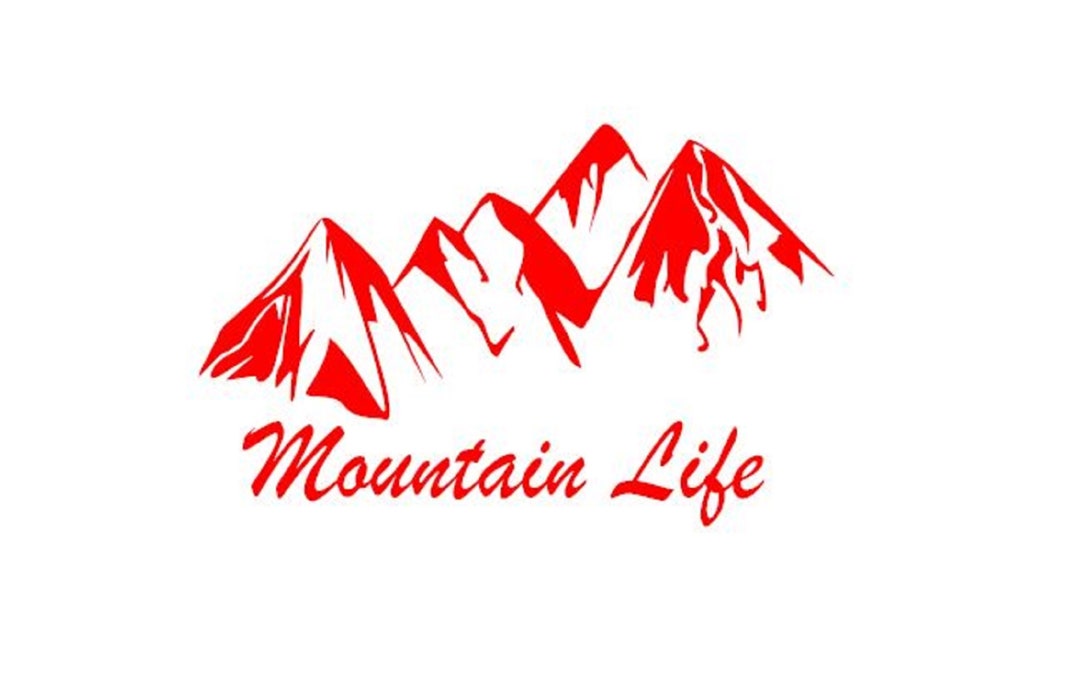 THE MOUNTAIN LIFE Vinyl Decal 6.5in W X 4.1in H - Etsy