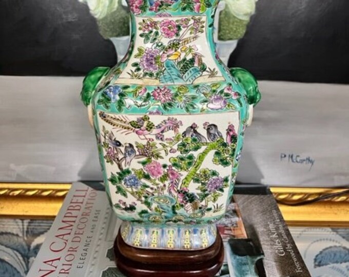 Vintage Large Chinese Vase Lamp Base - Chinoiserie Chic - Preppy ...