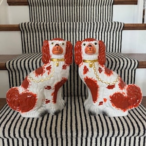 Large Reproduction Staffordshire Dog Bookends - Chinoiserie Chic ...