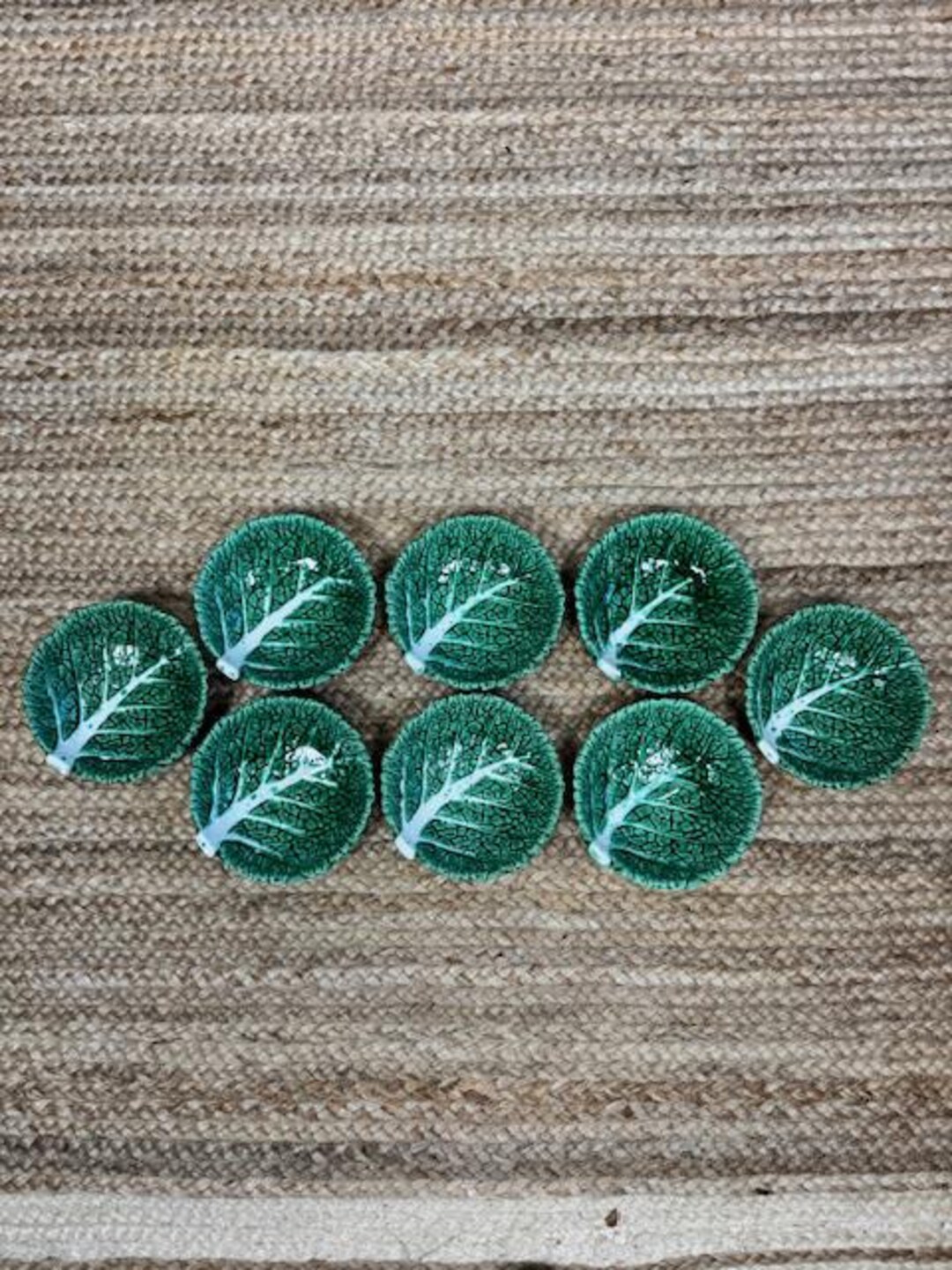 Vintage Majolica Lettuce Cabbage Bowl Set - Vintage China - Table Decor ...