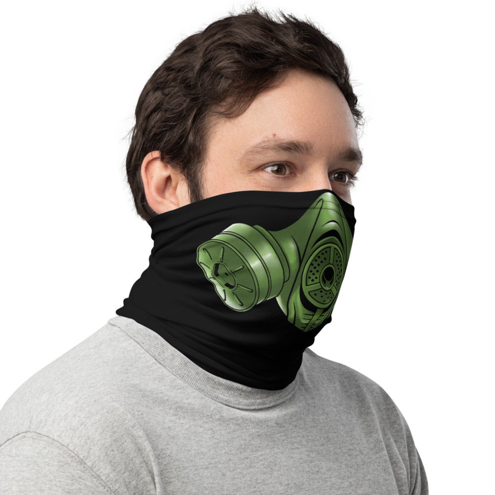 Gas Mask Print Face Mask Creative Neck Gaiter Headband - Etsy