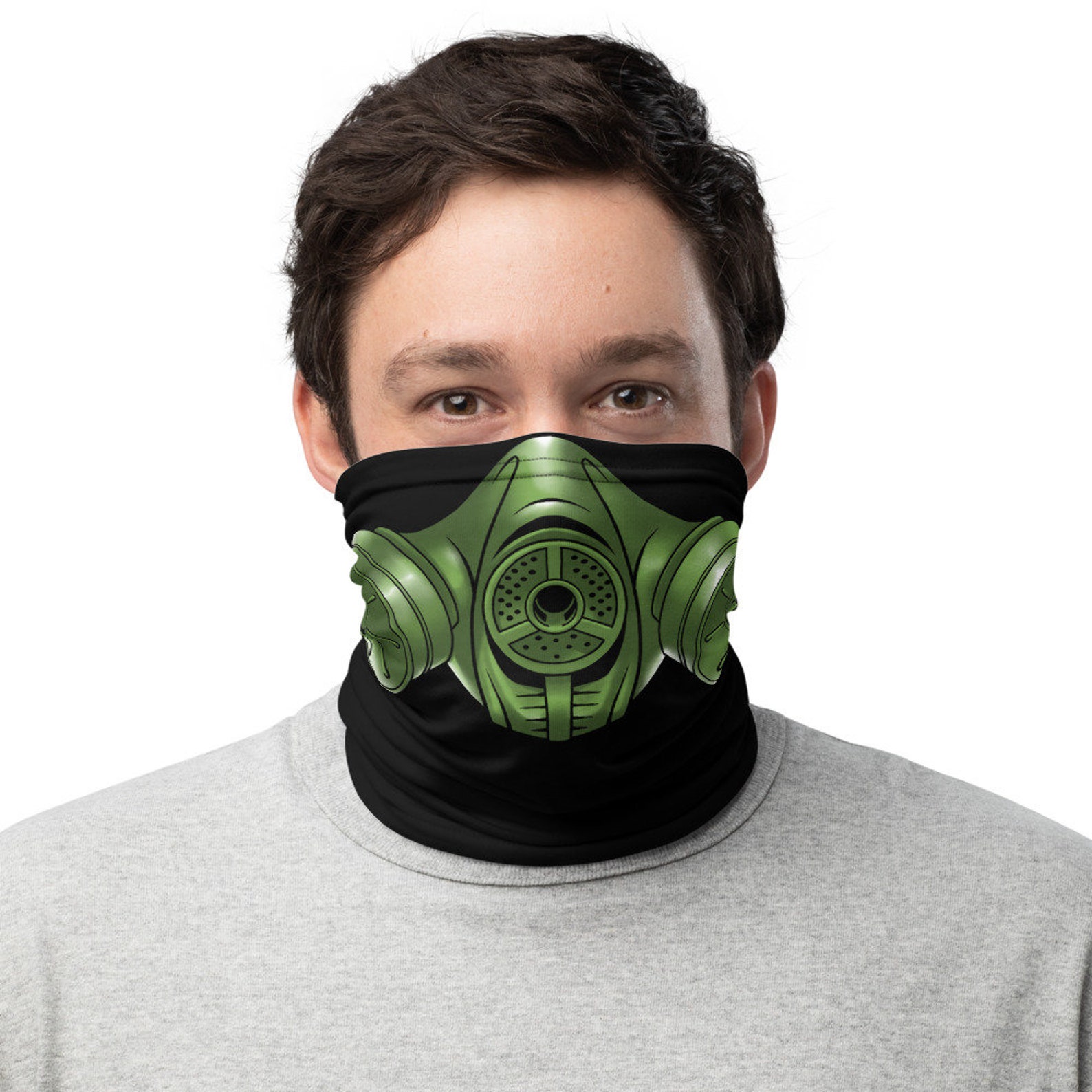 Gas Mask Print Face Mask Creative Neck Gaiter Headband - Etsy