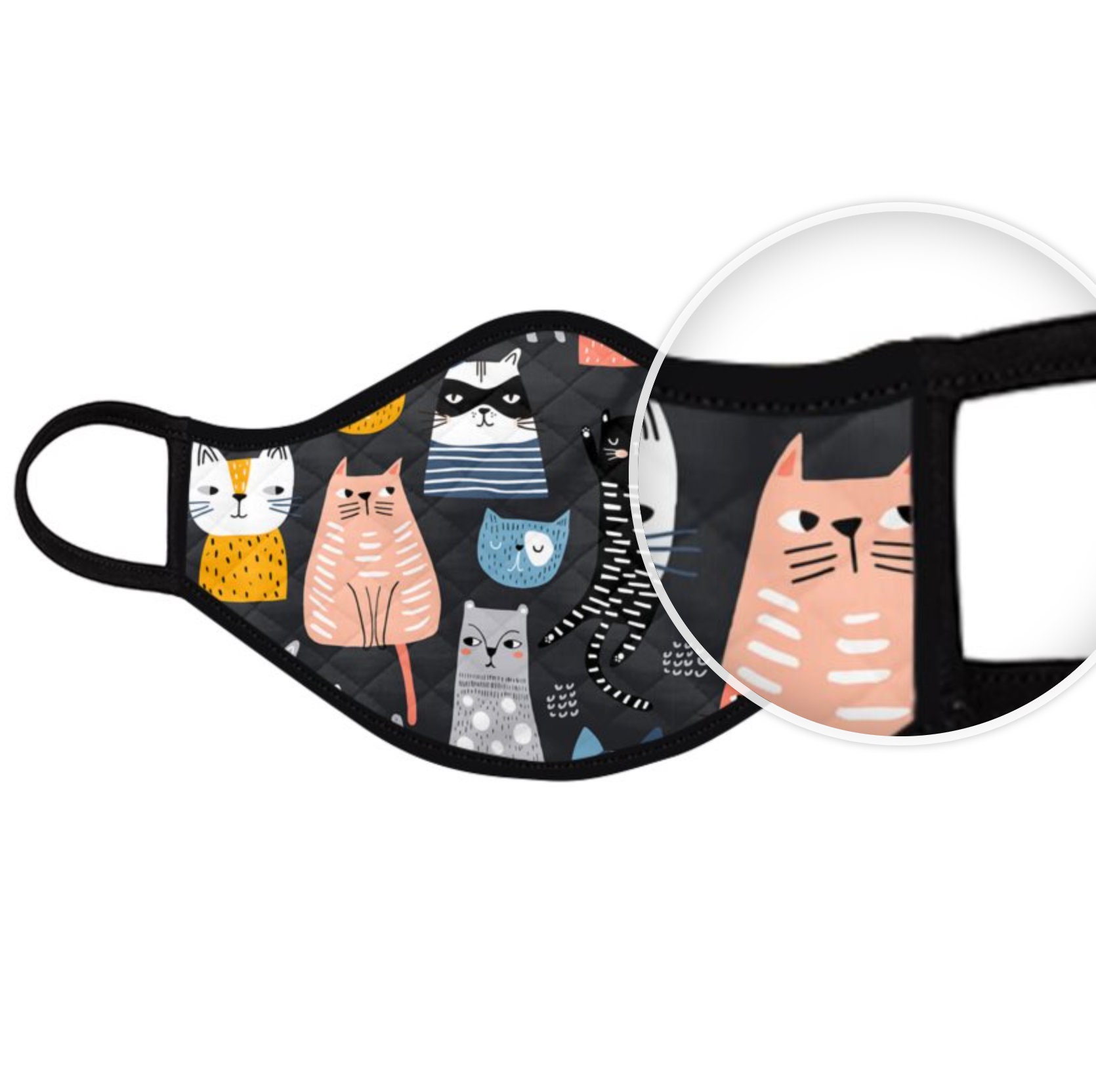 Cat Lovers Pattern Face Mask Cat Print Face Mask | Etsy