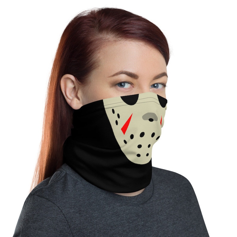 Jason Voorhees Style Hockey Mask Face Mask & Neck Gaiter - Etsy