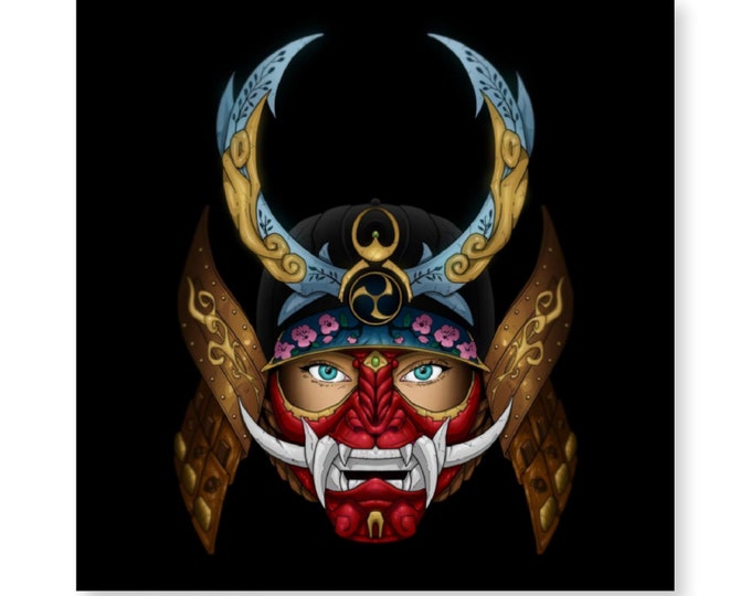 Japanese Oni Demon Face Mask Creative Neck Gaiter Headband - Etsy