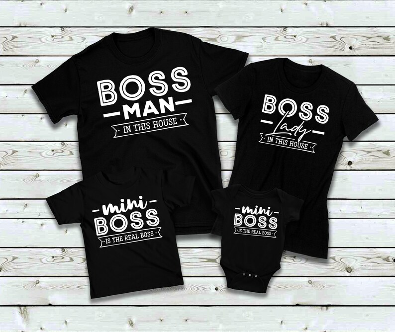 Boss Man Boss Lady Mini Boss Family Shirts Family Matching | Etsy