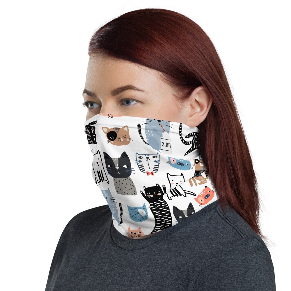 Cat Lovers Pattern Cat Print Face Mask Fun Gift Creative - Etsy