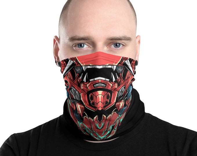 Japanese Samurai Warrior Face Mask Creative Neck Gaiter - Etsy