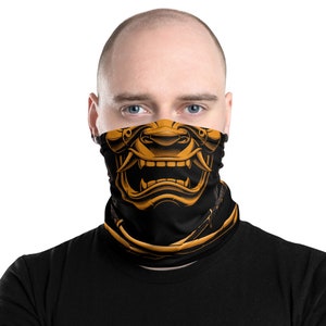 Japanese Samurai Warrior Face Mask | Creative Neck Gaiter | Headband ...