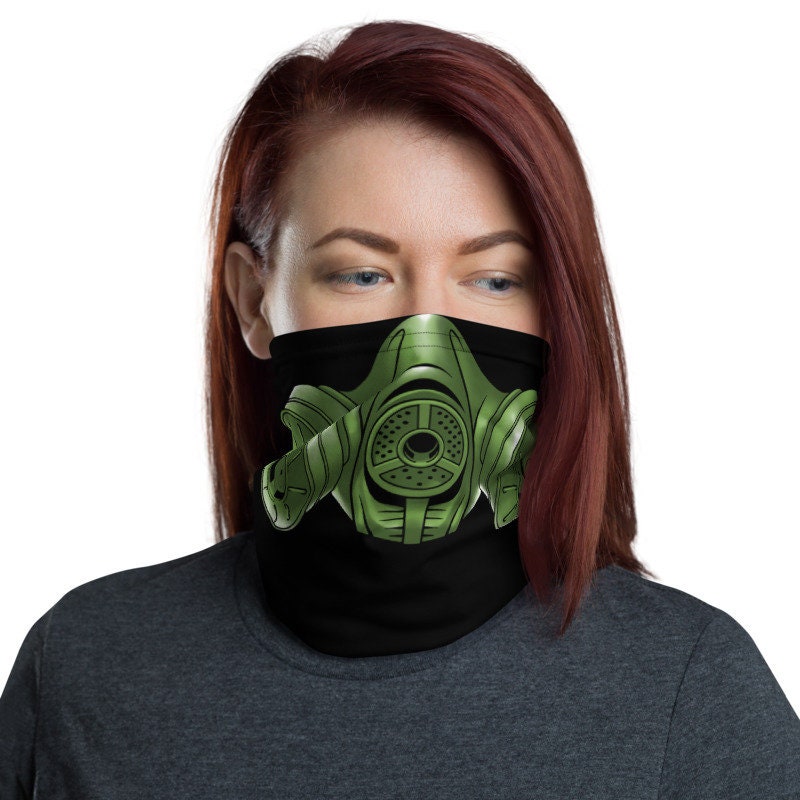Gas Mask Print Face Mask Creative Neck Gaiter Headband - Etsy