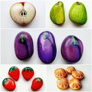 Food Painted Stones - Etsy