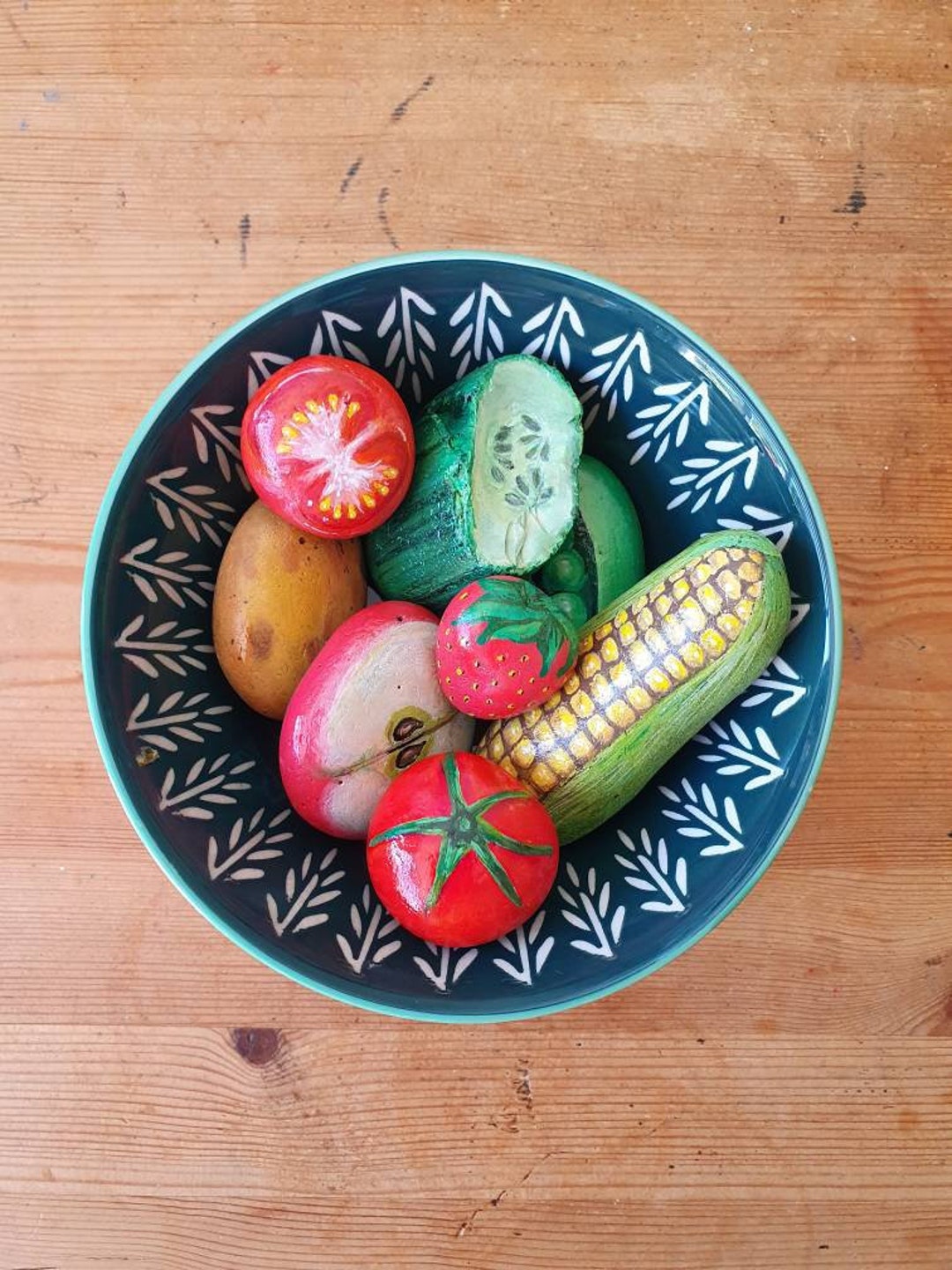 Food Painted Stones - Etsy