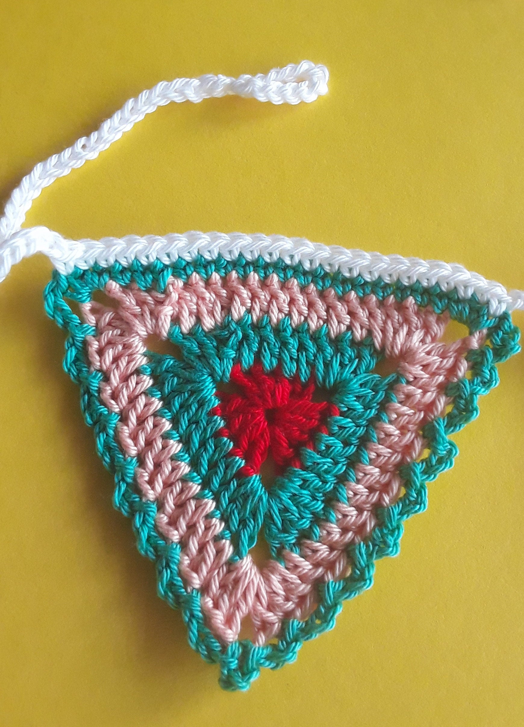 Crocheted Pennant Chain granny Square Garland - Etsy