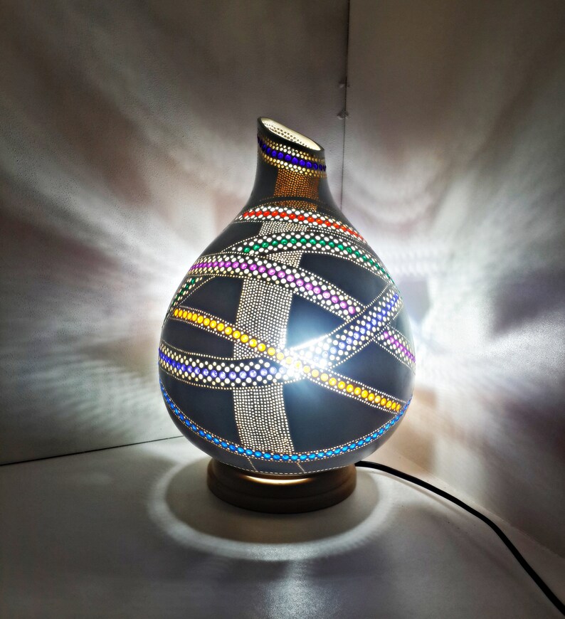 Bold Ring Chain Handmade Gourd Lamp Calabash Housewarming - Etsy