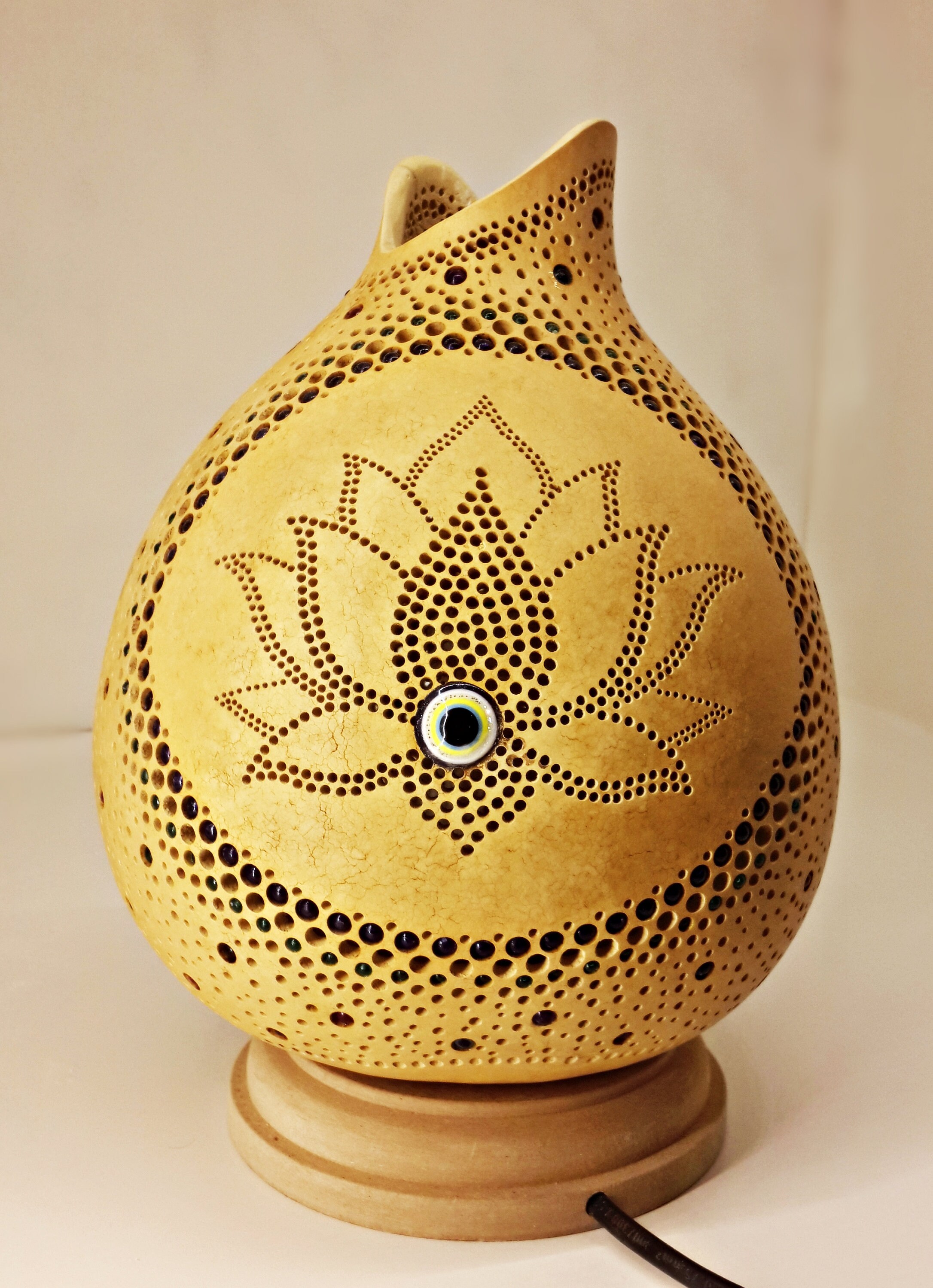 Handmade Lotus Flower Turkish Gourd Lamp Housewarming Gift - Etsy