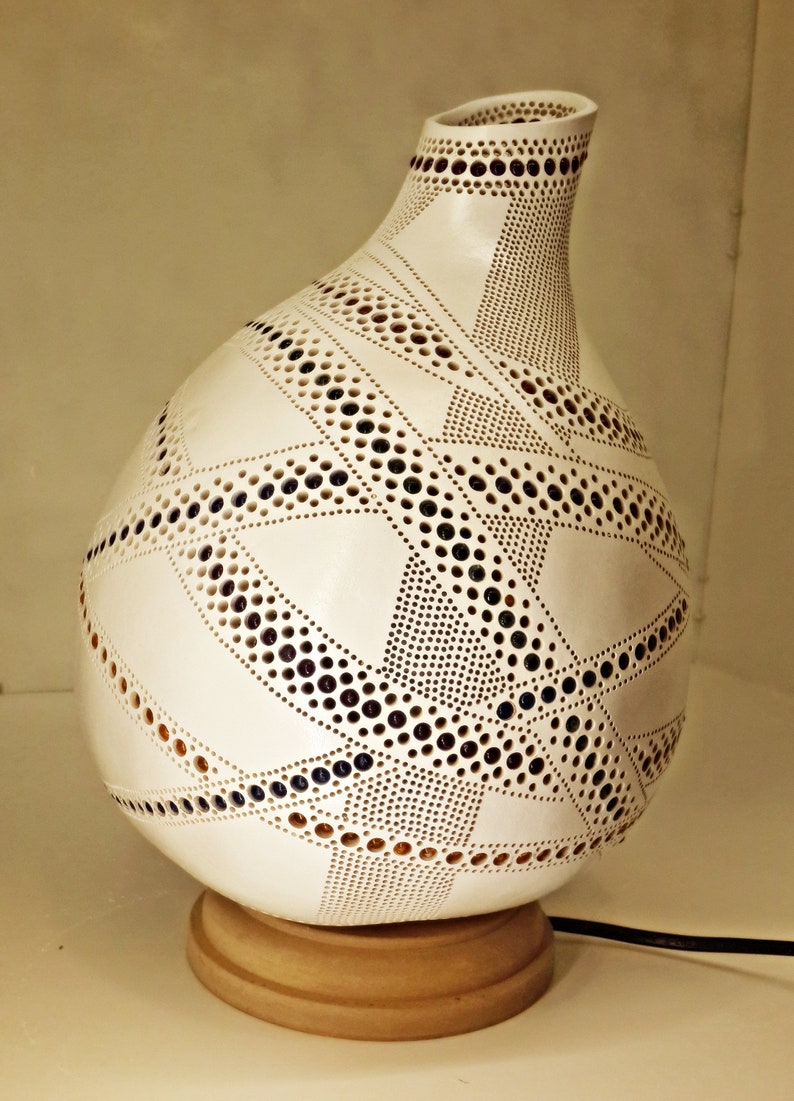 Bold Ring Chain Handmade Gourd Lamp Calabash Housewarming - Etsy