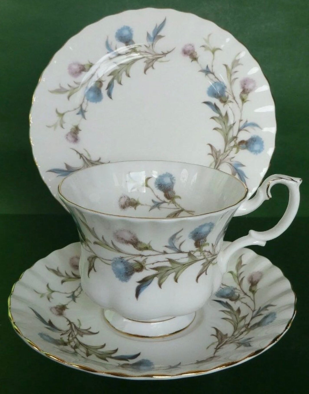 Elegant Royal Albert brigadoon Vintage Trio Set Tea Cup, Saucer ...