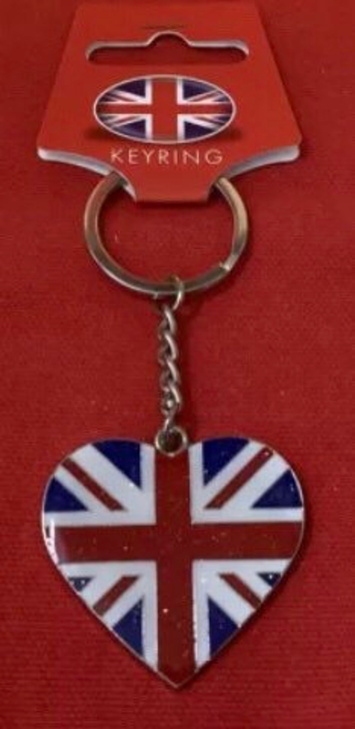 Classic Retro Union Jack Keyring Love Heart London | Etsy