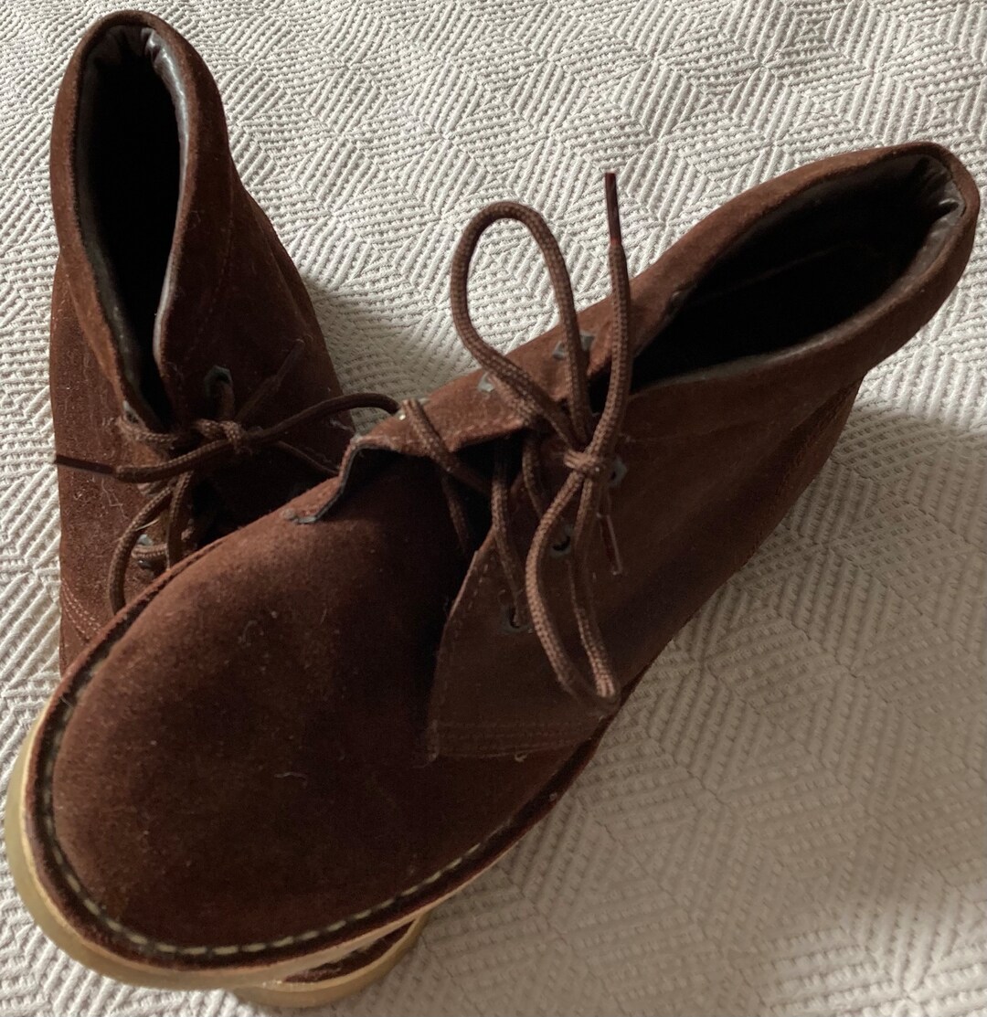 Vintage clifford James Brown Leather Laceup, Desert Boots, U.K. Size 7 ...