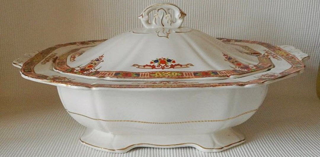 Delightful Vintage Alfred Meakin Large Covered Soup Tureen 370mm C1910 ...